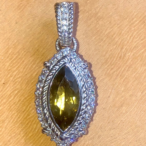 Judith Ripka | Jewelry | Judith Ripka 925 Sterling Olive Green Qtz ...